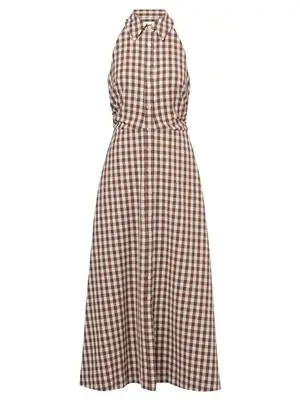 VERONICA BEARD Veronica Beard Mackey Gingham Seersucker Midi Dress