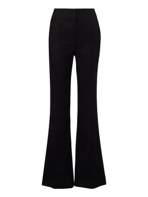Veronica Beard Komi High-rise Linen-blend Flared Pants - Black