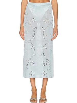 Calle Del Mar Ivy Knit Midi Skirt - Tide