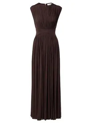 Zimmermann Illuminate Gathered Maxi Dress Brown