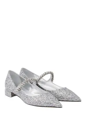 JIMMY CHOO Bing Embellished Mary Jane Pumps - Silver