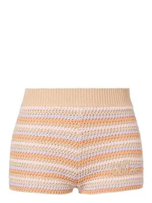 Chloé Knitted Cotton Shorts - Multicoloured