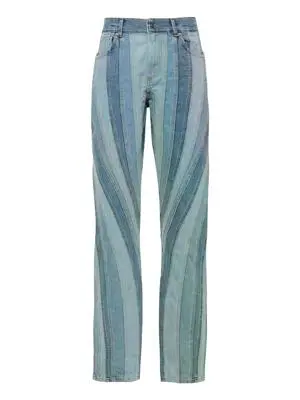 MUGLER Spiral Straight-leg Jeans - Blue