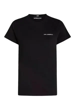 Karl Lagerfeld Organic Cotton Logo T-shirt - Black