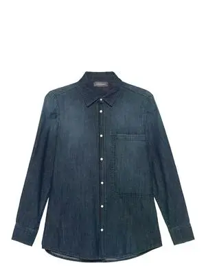 Lorena Antoniazzi Denim Shirt With Chest Pocket - Blue