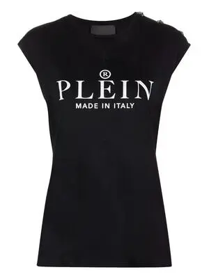 Philipp Plein Logo Print T-shirt - Black