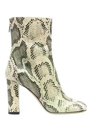 Paris Texas Python Effect Ankle Boots - Neutrals