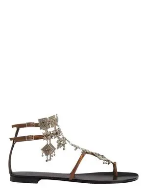GIUSEPPE ZANOTTI Giuseppe Zanotti Amira Embellished Sandals Brown