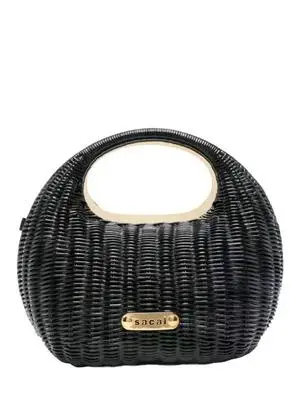 Sacai Logo Plaque Mini Bag - Black