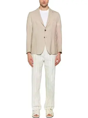 Tagliatore Single-breasted Patch-pocket Jacket - Neutrals