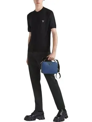 Prada Crew Neck Wool Jumper - Black