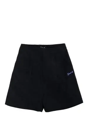 AGNES B. Seersucker Shorts - Blue