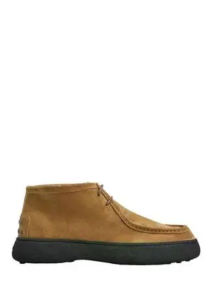 TOD'S Suede Ankle Boots With Gommino Sole - Neutrals