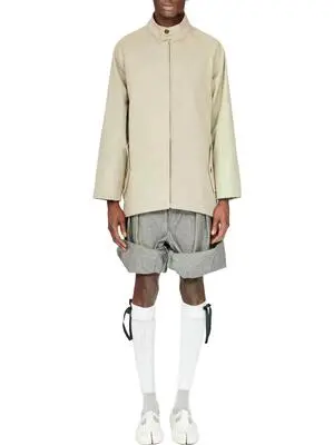 MAISON MARGIELA Pleat-detail Cotton Jacket - Neutrals