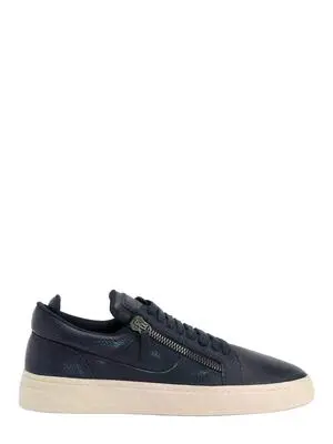 GIUSEPPE ZANOTTI Double-zip Low-top Trainers - Blue