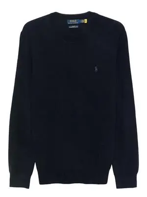 Polo Ralph Lauren Embroidered Crew Neck Sweater - Blue