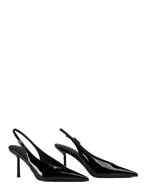 LE SILLA Le Silla Black Patent Leather Slingback Pumps Black