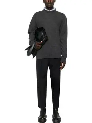 JIL SANDER Crew Neck Wool Jumper - Grey