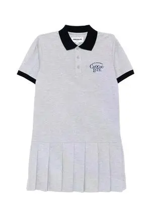 CHOCOOLATE Logo-embroidered Dress - Grey