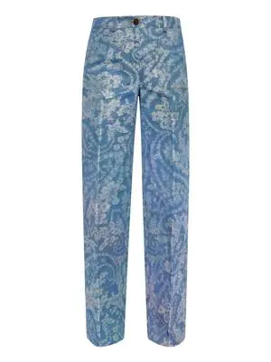 Etro Floral Print Jeans - Blue