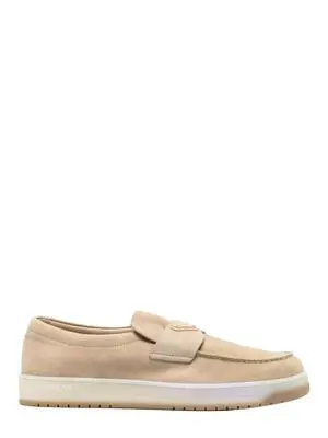Prada Triangle-logo Loafers - Neutrals