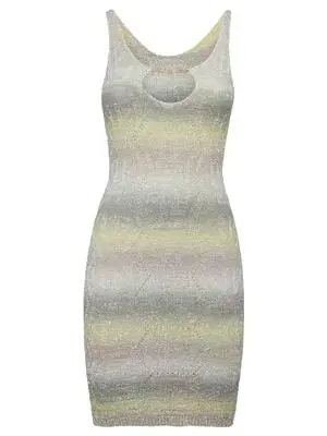 Philipp Plein Striped Mini Dress - Grey