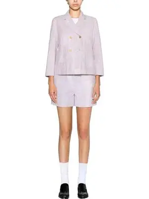 Thom Browne Striped High-waist Shorts - Red