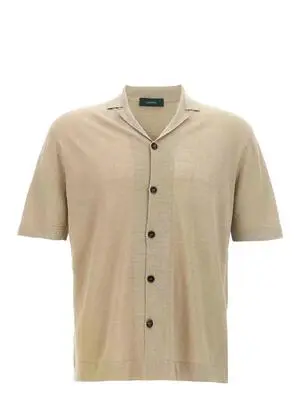 ZANONE Linen Shirt Neutrals