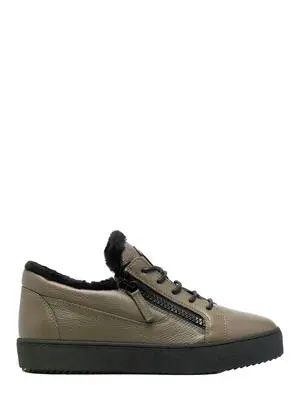 GIUSEPPE ZANOTTI May Low-top Sneakers With Zip Detail - Green