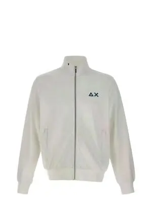 SUN 68 Zip-Up Athletic Jacket Neutrals