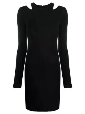 Just Cavalli Embellished Cut-out Minidress - Black