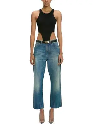 Victoria Beckham Victoria Beckham Ribbed Bodysuit Black