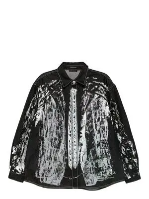JUNTAE KIM Lorenzo Jacket With Paint Splatter Detail - Black