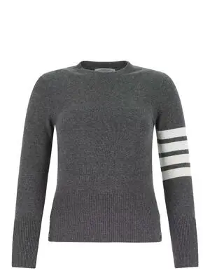 Thom Browne 4-bar Cashmere Knitted Jumper - Grey