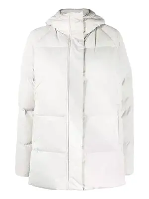 Aspesi Quilted Finish Hooded Coat - Grey