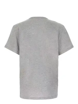 Alexander McQueen Logo-embroidered Cotton T-shirt - Grey