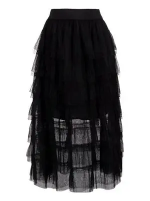 MAJE Maje Layered Tulle Midi Skirt