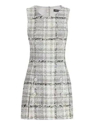 Dolce & Gabbana Tweed Mini Dress - Grey