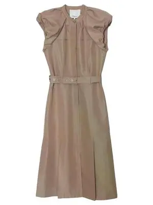 3.1 Phillip Lim Poplin Belted Midi Dress - Neutrals