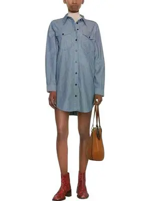 Isabel Marant Étoile Bridget Chambray Shirt Dress - Blue