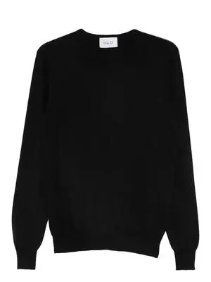 D4.0 Virgin Wool Fine Knit Sweater - Black