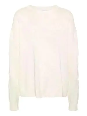 Off-White Crew-neck Diagonal-stripe Jumper - Neutrals