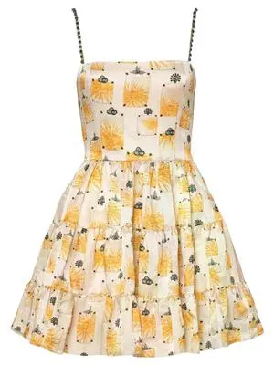 Agua Bendita Lima Mini Dress - Neutrals