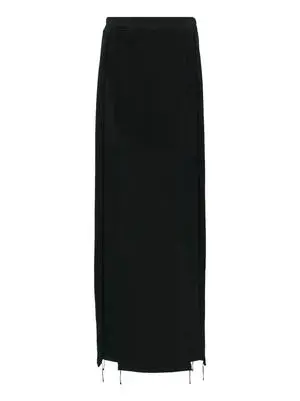 Vetements Embroidered Jersey Maxi Skirt - Black