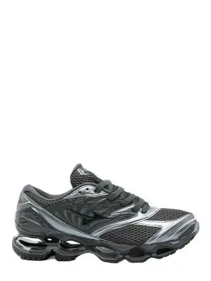 Mizuno Lace-up Fastening Sneakers With Padded Ankle And Chunky Rubber Sole - Grey