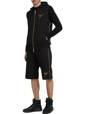 GIUSEPPE ZANOTTI Cotton Deck Shorts - Black