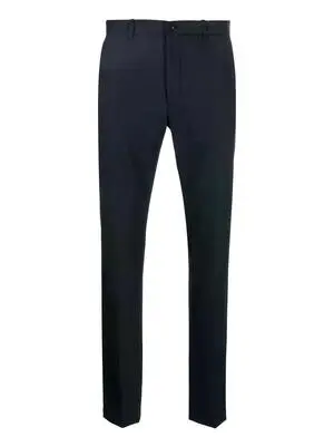 Aspesi Slim-cut Tailored Wool Blend Trousers - Blue