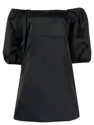 PATOU Patou Bardot Puff Sleeve Mini Dress