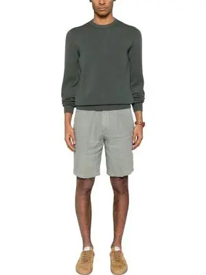 Fedeli Cotton Crew Neck Sweater - Green
