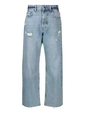 ANINE BING Gavin Mid-rise Straight Jeans - Blue